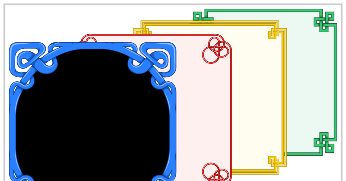 Intertwined Lines Frame Vector Design - TemplateMonster