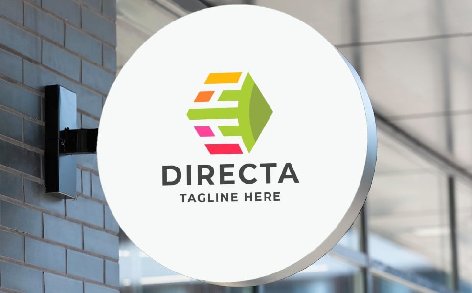 Directa Arrow Side Tech Pro Logo Template - TemplateMonster