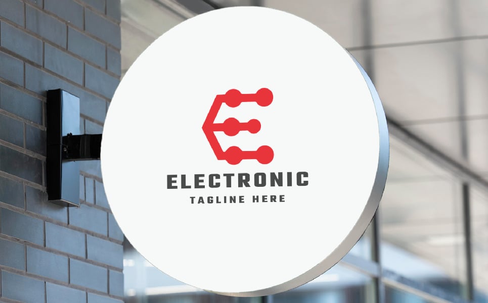 Electronic Letter E Pro Logo Template - TemplateMonster