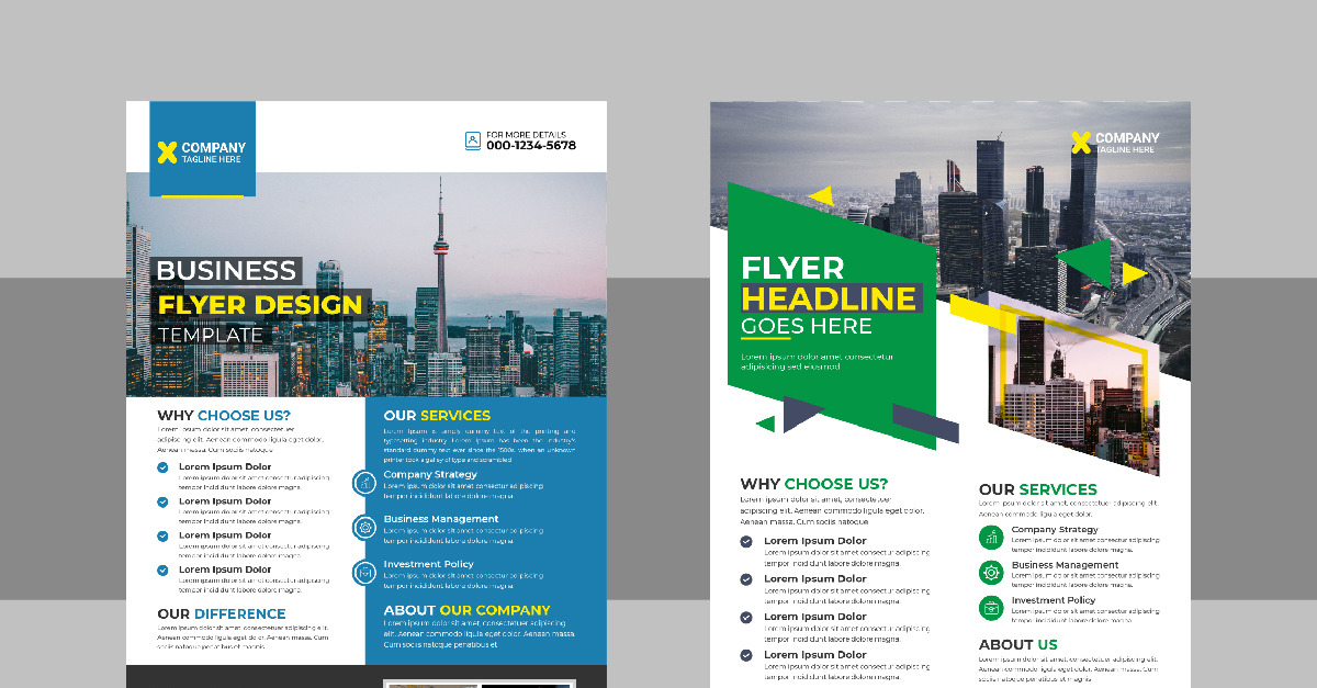 Modern Conference Flyer template design vector