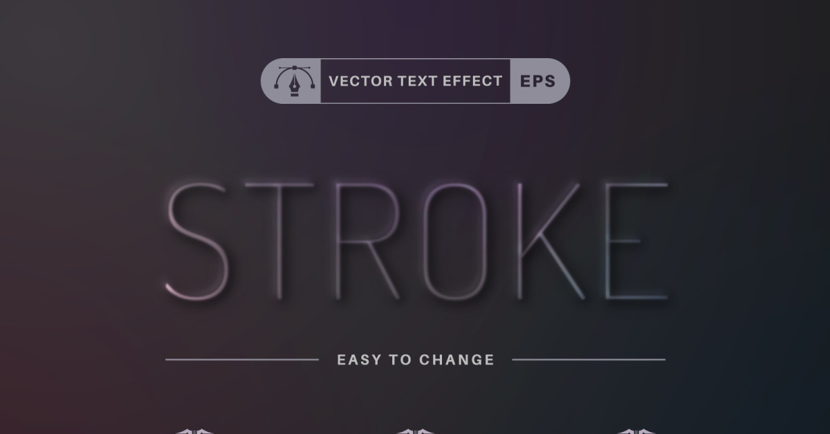 Press Stroke - Editable Text Effect, Font Style