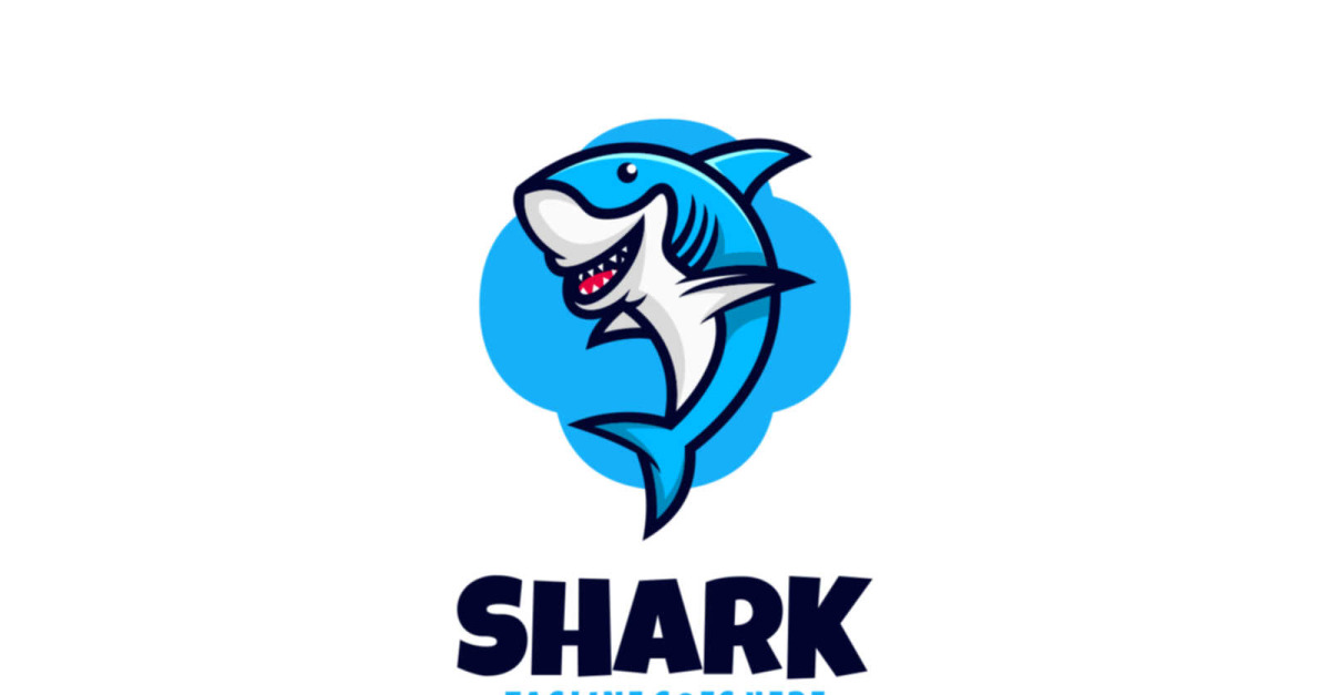 Shark Mascot Cartoon Logo 2 #332205 - TemplateMonster