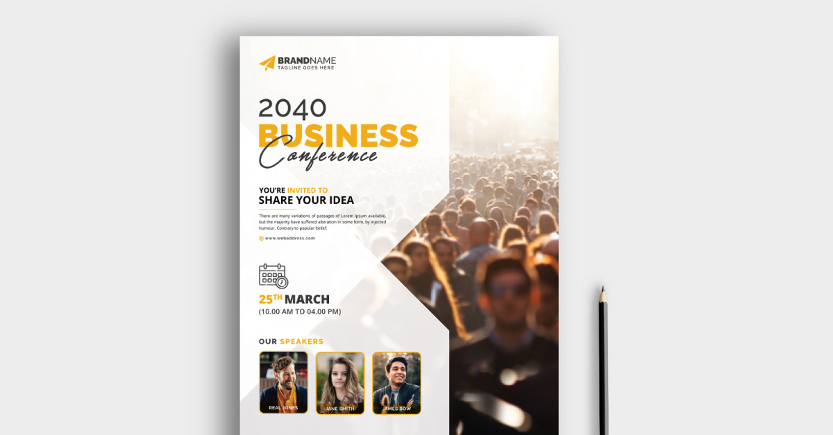 Conference Flyer, Leaflet, Pamphlet for Annual General Meeting, Seminar ...