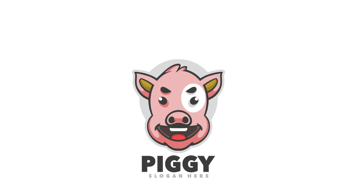 Pig head cartoon logo design #332505 - TemplateMonster