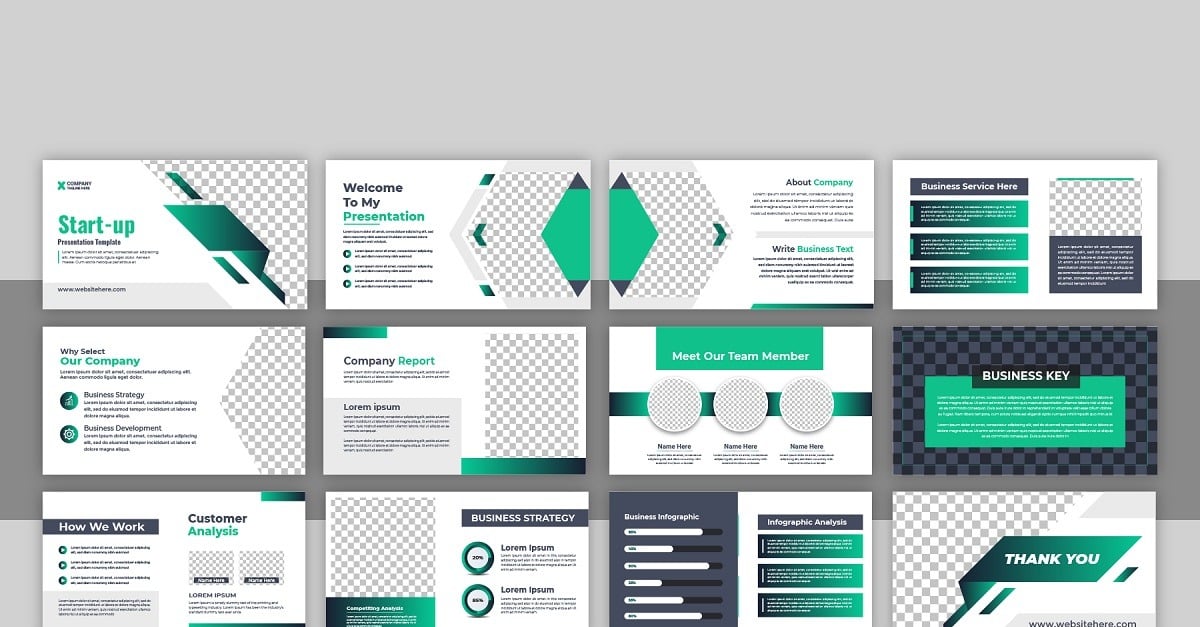 Modern Business presentation design template layout