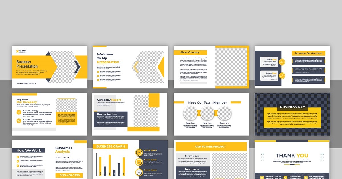 Modern Business presentation template design layout