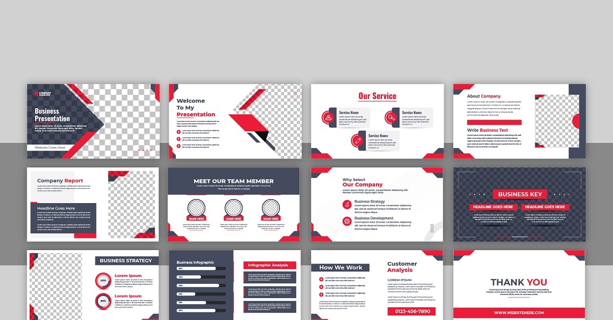 Modern Business presentation template layout