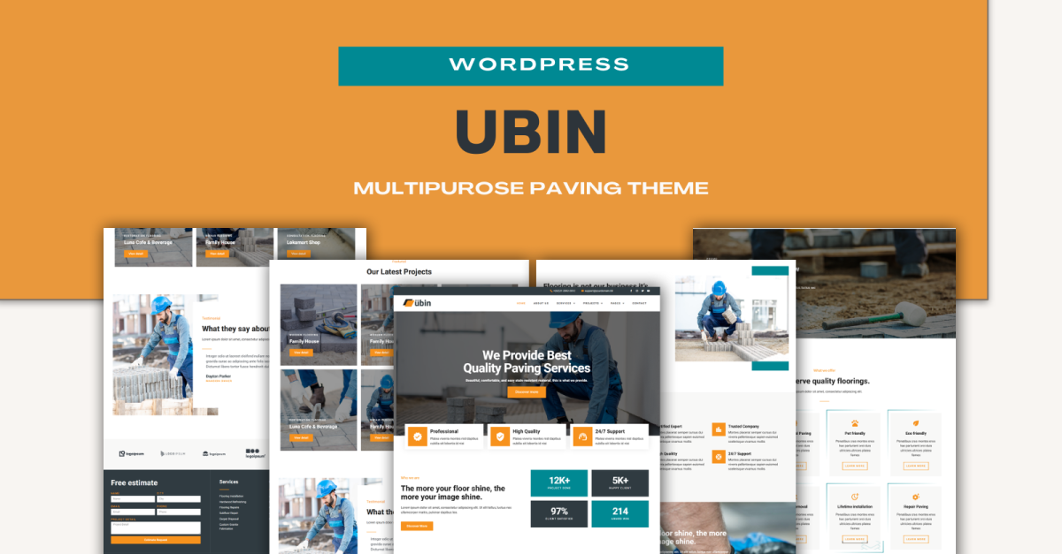 Ubin - Paving & Flooring Multipurpose WordPress Theme