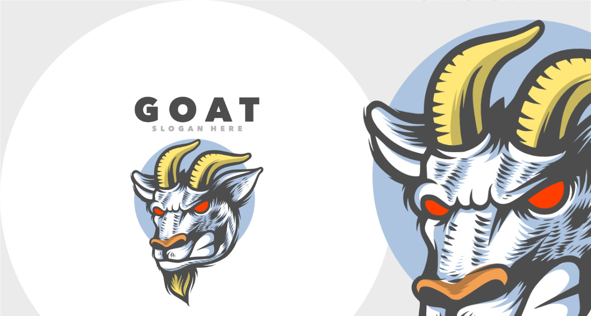 Goat angry head mascot logo #332788 - TemplateMonster