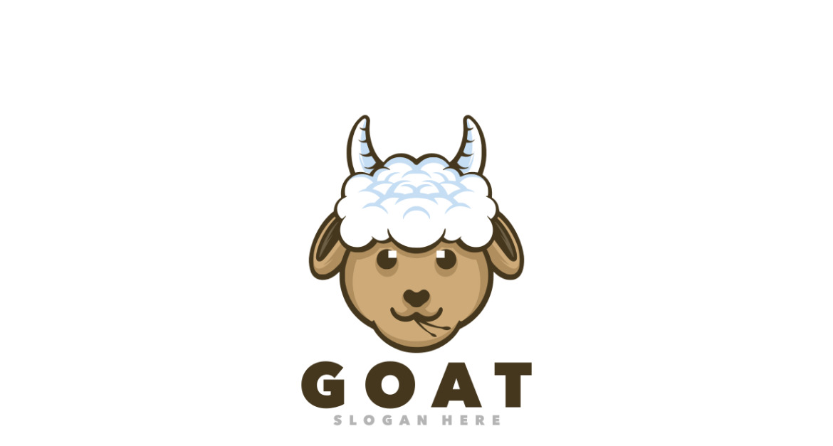 Goat cute head logo design template #332792 - TemplateMonster