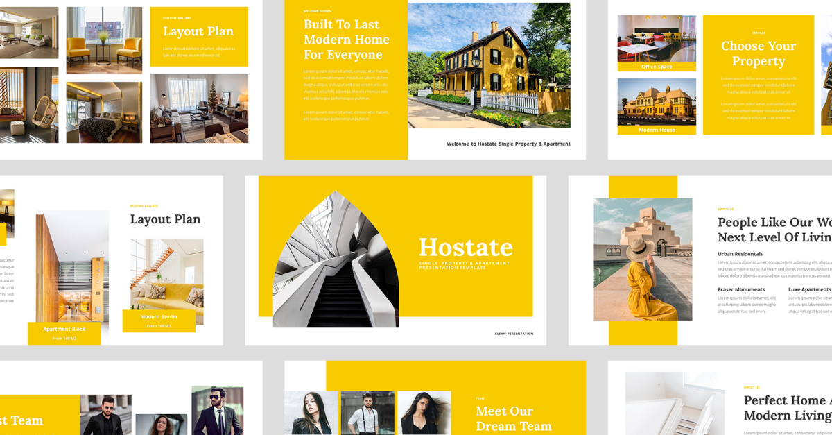 Hostate - Single Property & Apartment PowerPoint Template