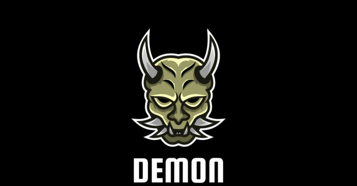 Demon Simple Mascot Logo 1 #332932 - TemplateMonster
