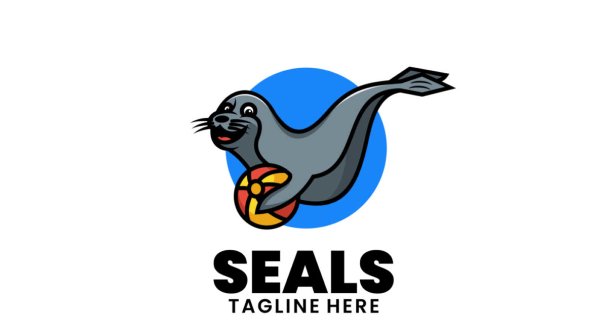 Robben-Maskottchen-Cartoon-Logo #332933 - TemplateMonster