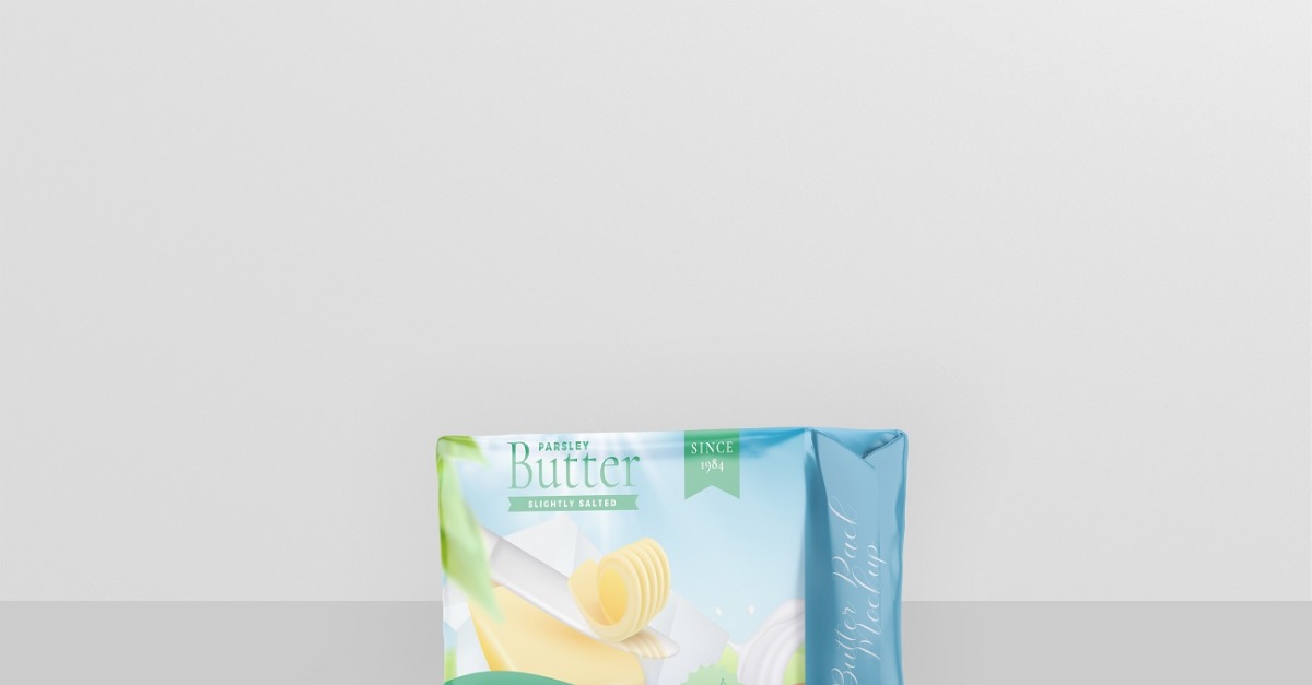 Spread Butter Wrap packaging Mockup 5 - TemplateMonster