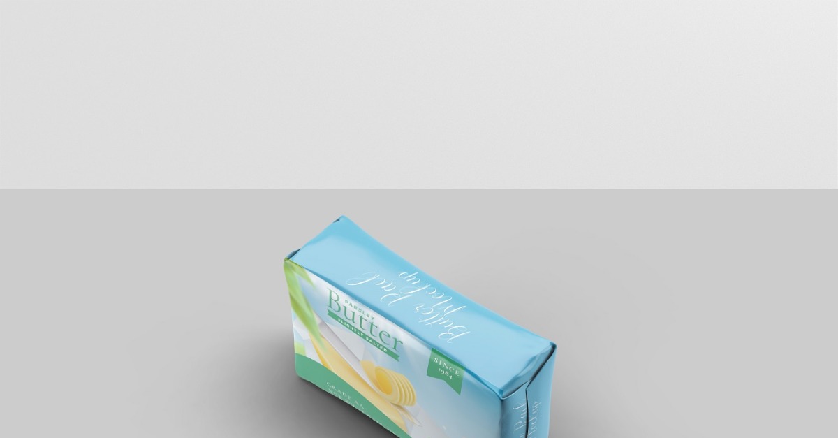 Spread Butter Wrap packaging Mockup 7 - TemplateMonster