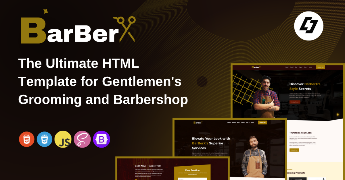 BarberX - The Best HTML Template for Barbershops and Grooming Salons ...
