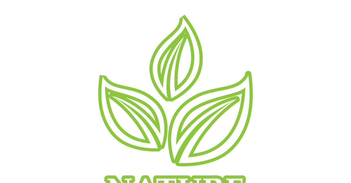 Élément de nature vert feuille éco logo vert v44