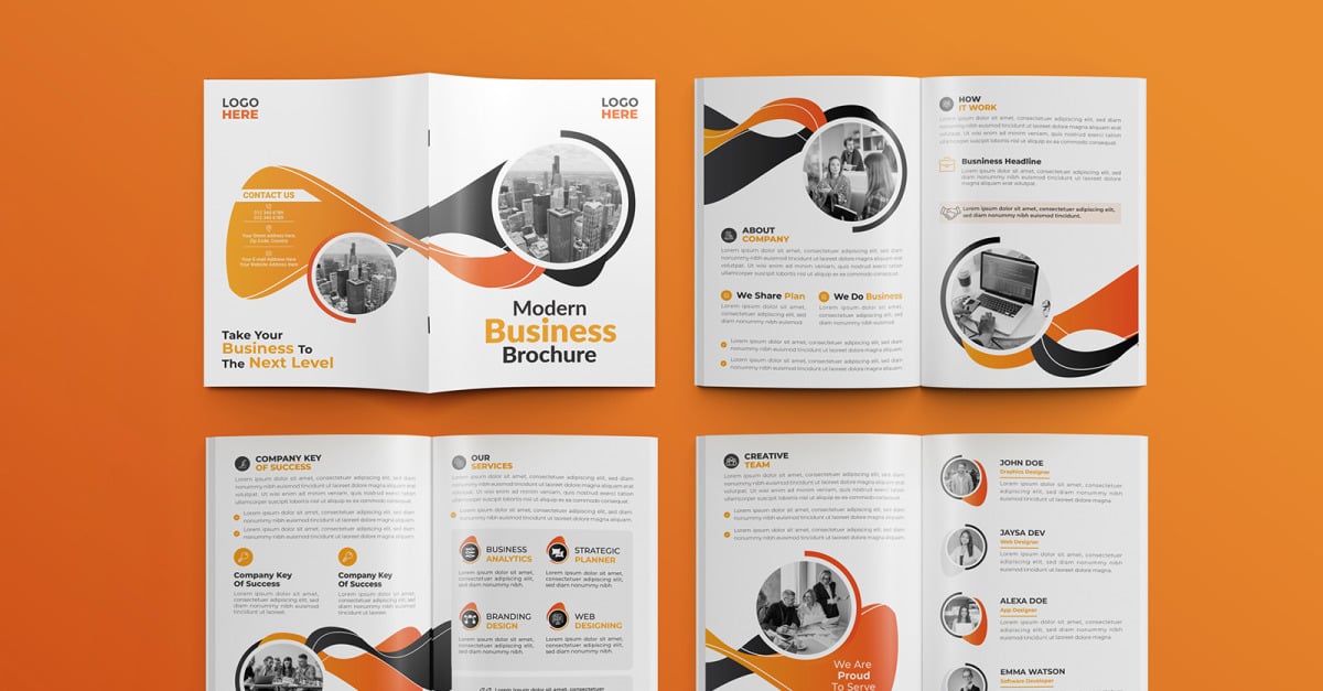 Modèle de brochure polyvalente de proposition commerciale moderne de 8 ...