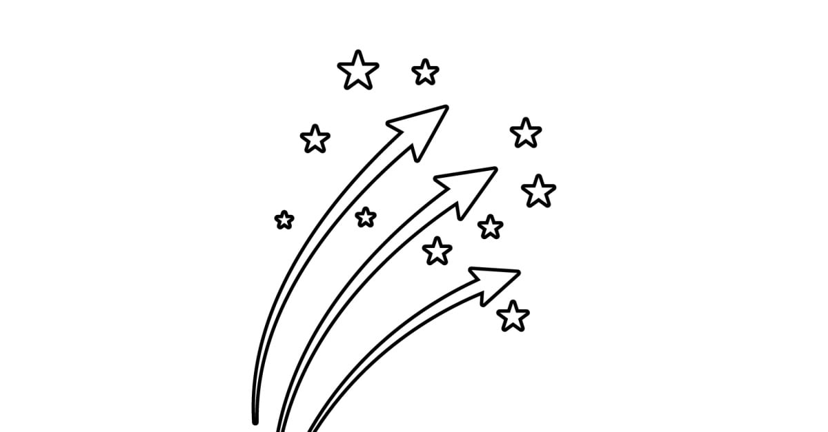 Shooting star design vector decoration v1 - TemplateMonster