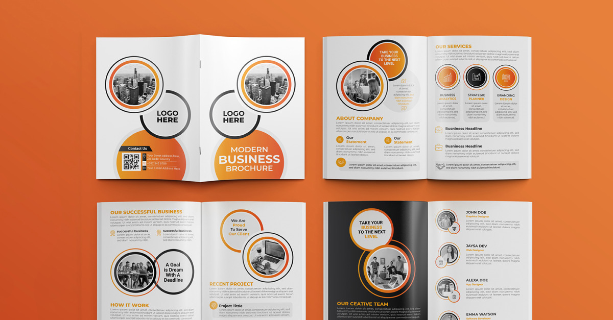 Modèle de brochure polyvalente de 8 pages de proposition commerciale ...