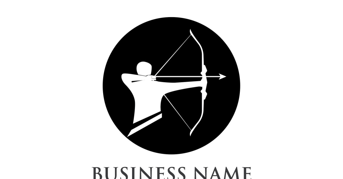 Archer logo and symbol template vector design v12