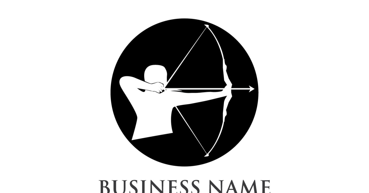 Archer logo and symbol template vector design v13