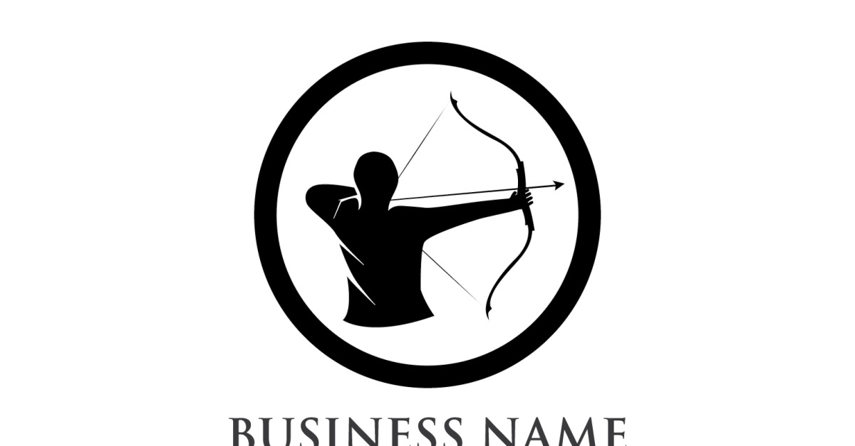 Archer logo y símbolo plantilla vector diseño v14