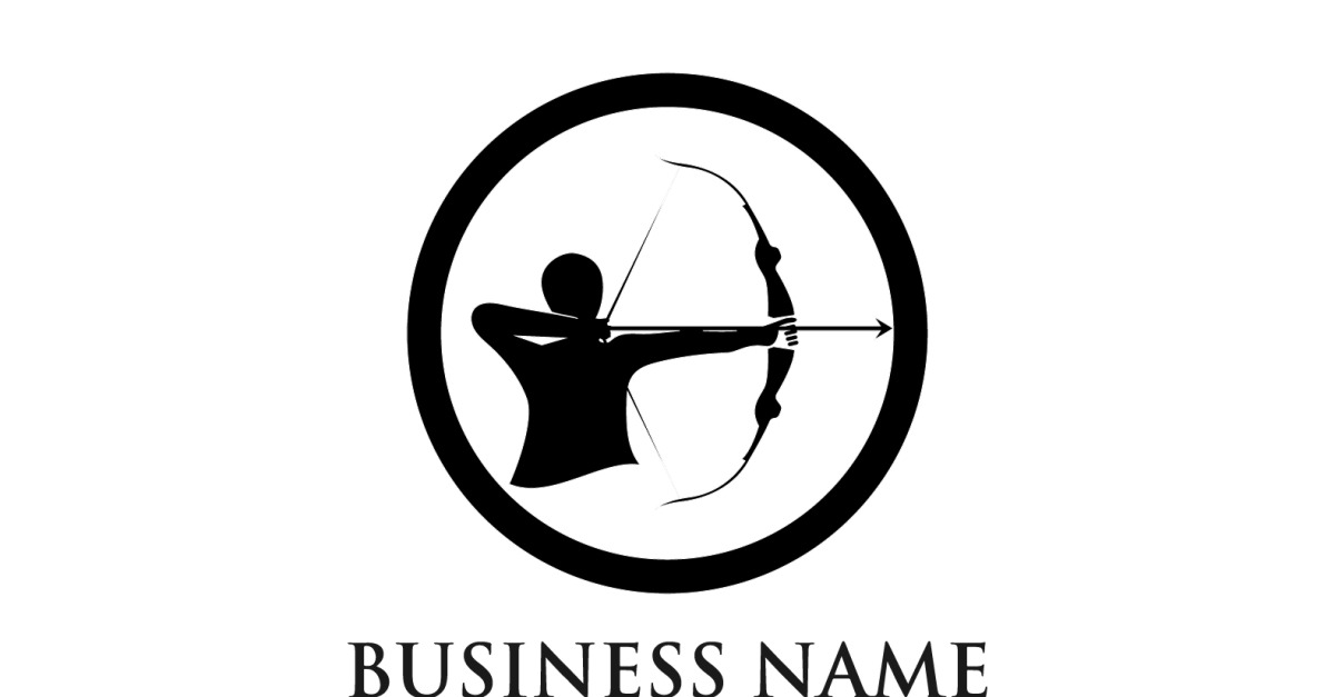 Archer logo y símbolo plantilla vector diseño v6