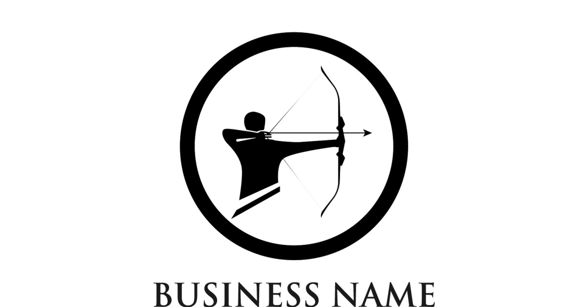 Archer logo y símbolo plantilla vector diseño v7