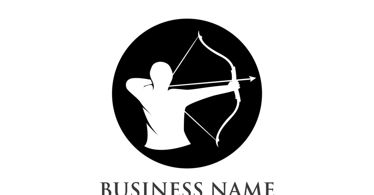 Archer logo y símbolo plantilla vector diseño v9