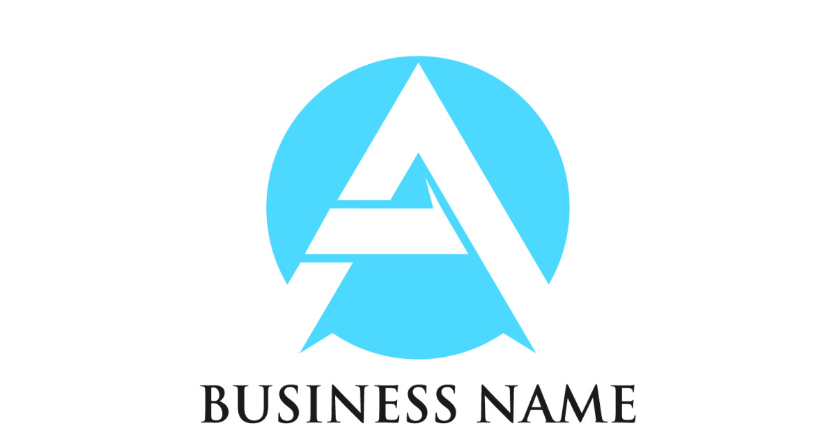 Business A letter initial logo design vector v10