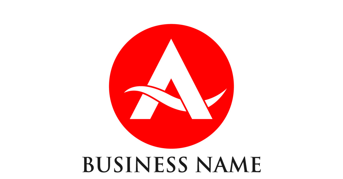 Business A letter initial logo design vector v2