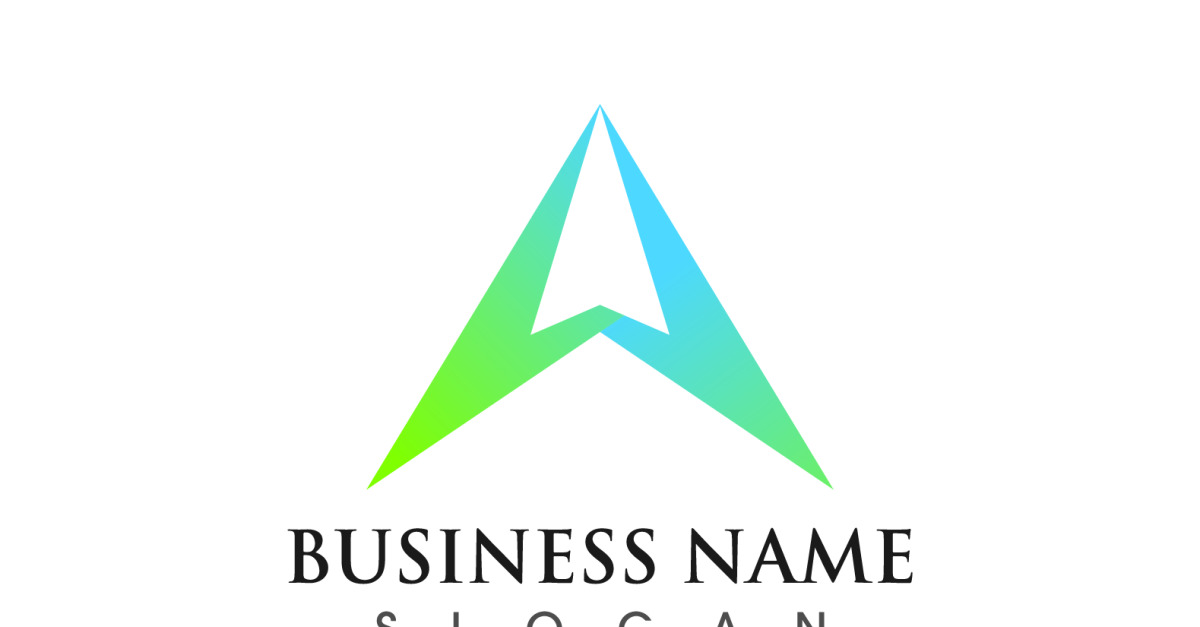Business A letter initial logo design vector v6
