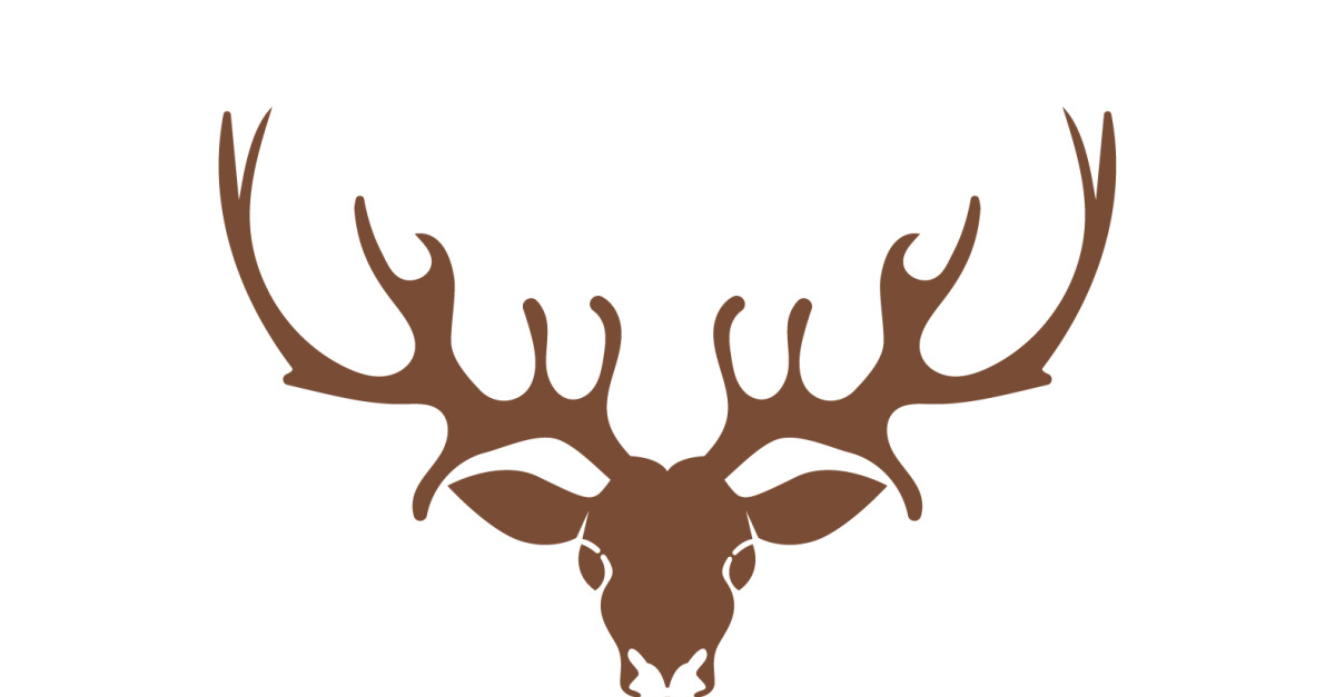 Création de modèle de logo de tête de corne de cerf v15