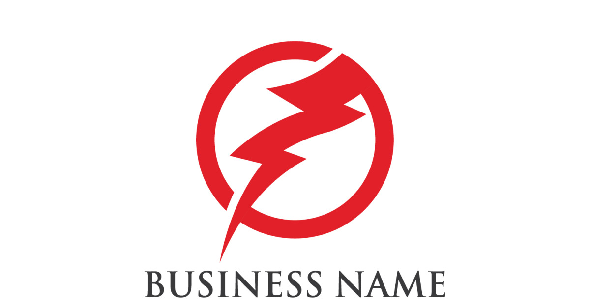 Création de modèle de logo éclair éclair Thunderbolt v19