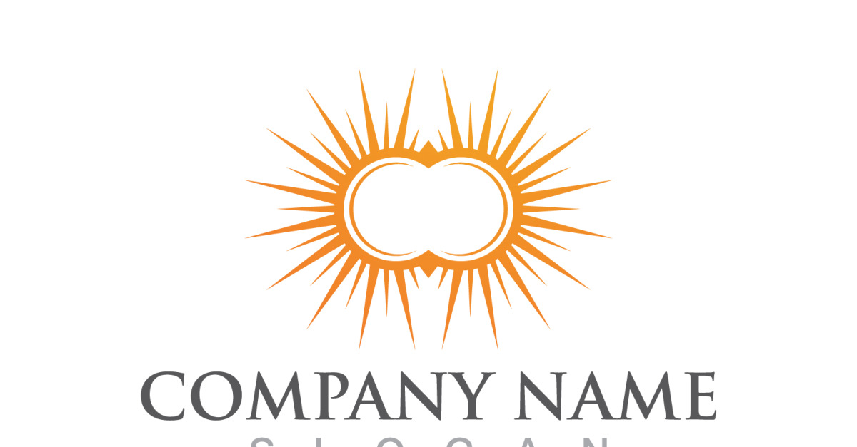 Sun vector logo template design element v2 - TemplateMonster