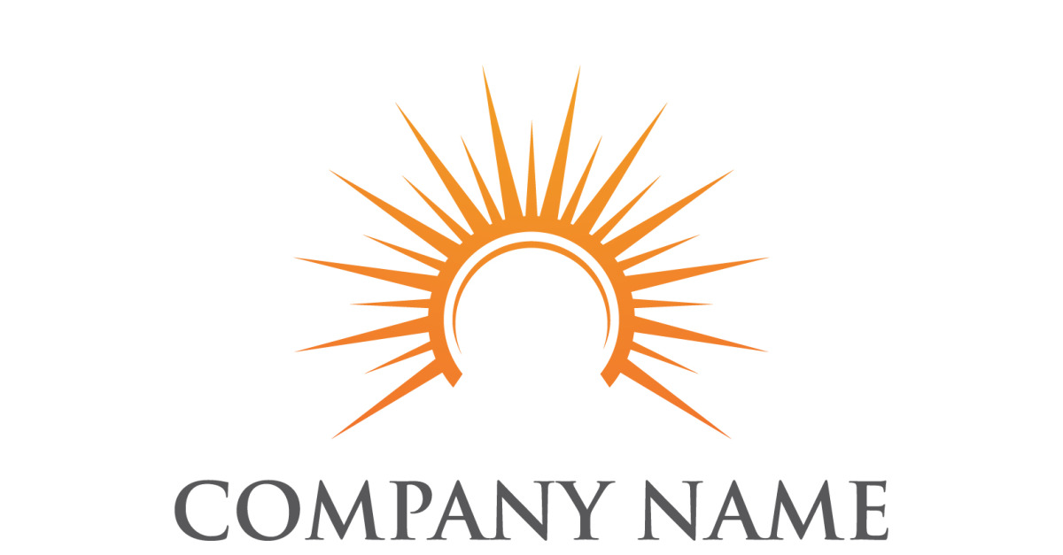 Sun vector logo template design element v6 - TemplateMonster