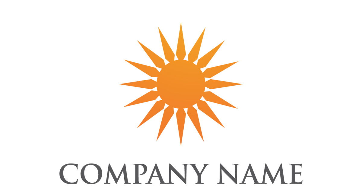 Sun vector logo template design element v7 - TemplateMonster