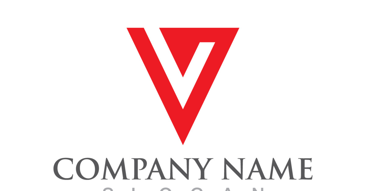 V letter initial logo design template v17 - TemplateMonster