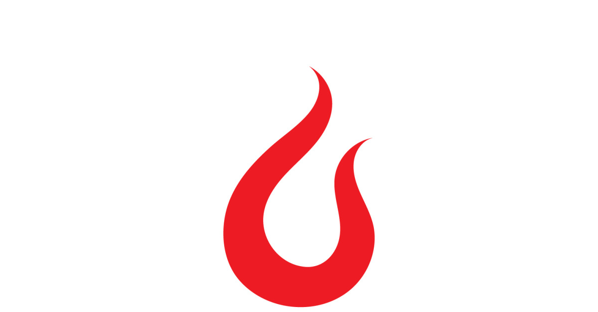 Flame fire burn hot logo icon template design v17