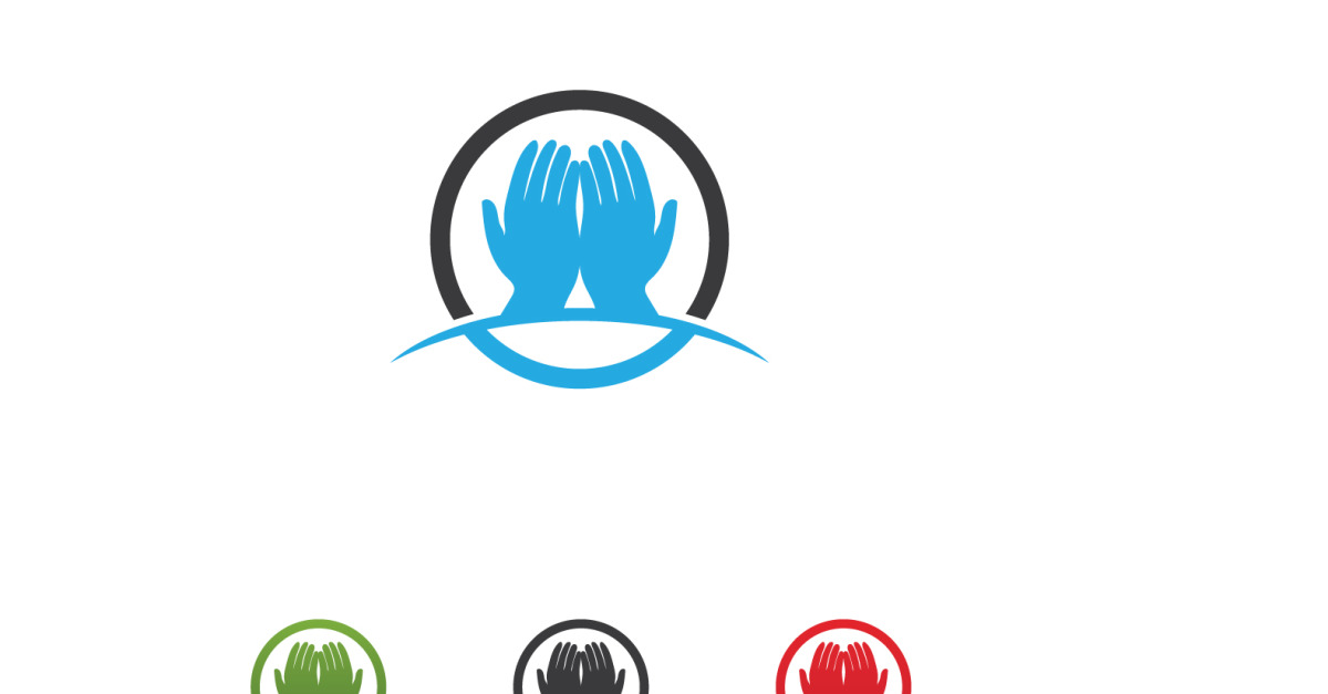 Hand Hope help health logo vector template v13