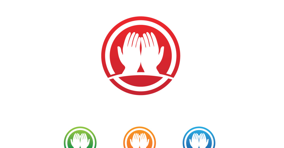Hand Hope help health logo vector template v20