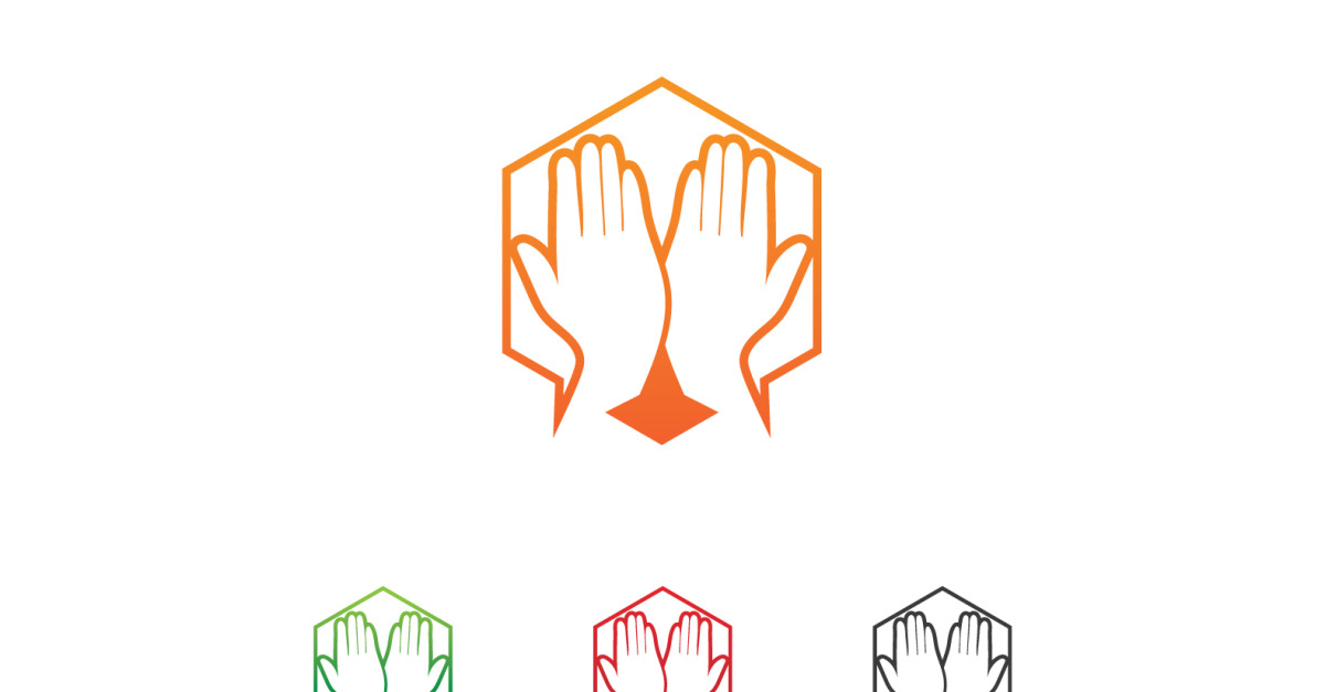 Hand Hope help health logo vector template v21