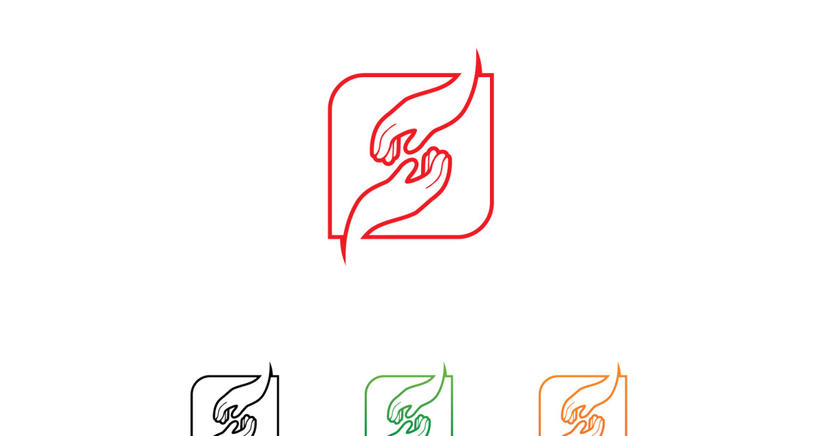Hand Hope help health logo vector template v23