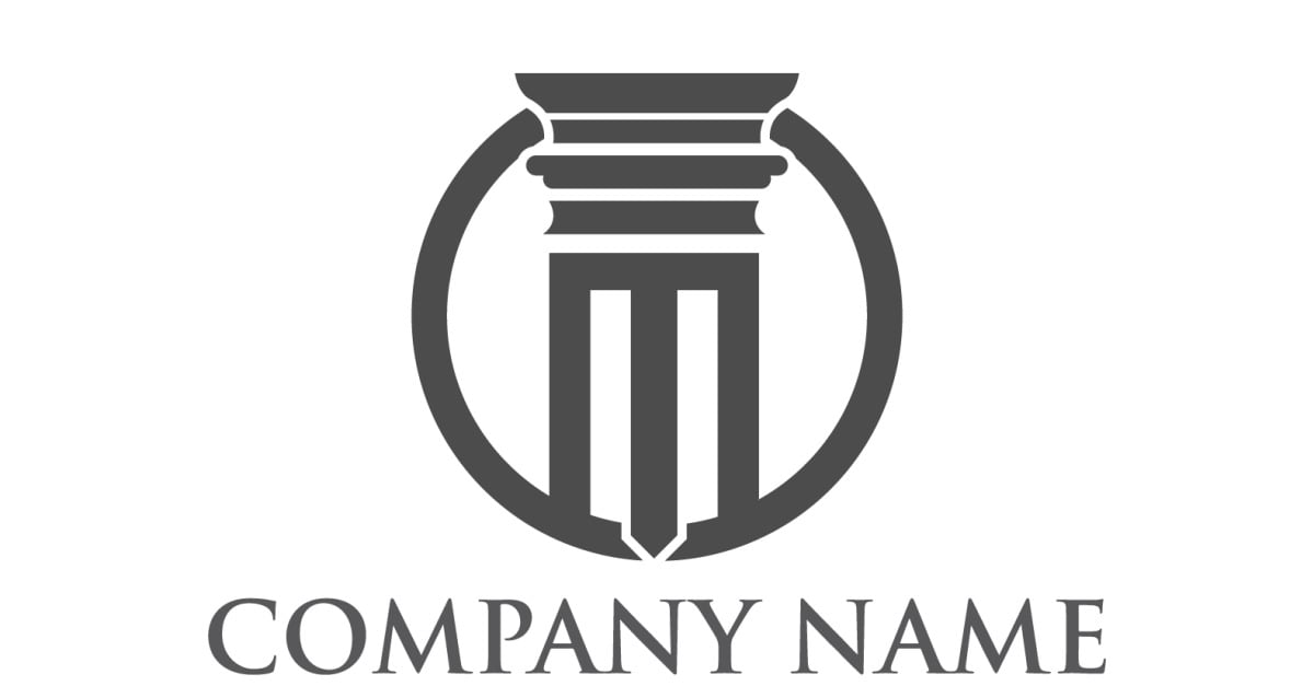 Pillar logo and symbol design vector v6 - TemplateMonster