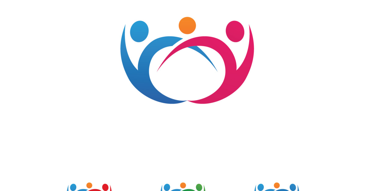 Gesundheitserfolg menschlicher Charakter Menschen springen Logo-Vektor v6