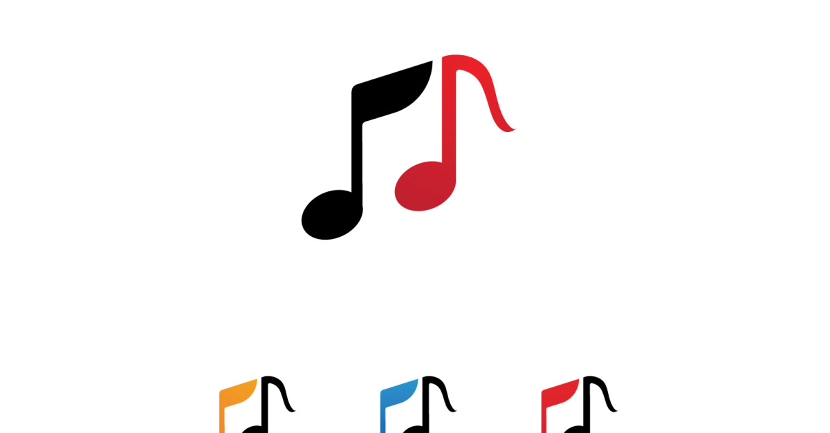 Müzik notası çalar logo simgesi şablon tasarımı v17