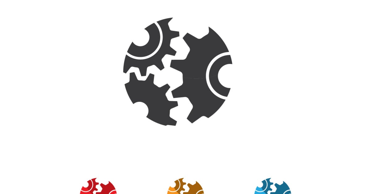 Gear machine industry logo tempplate design vector v12