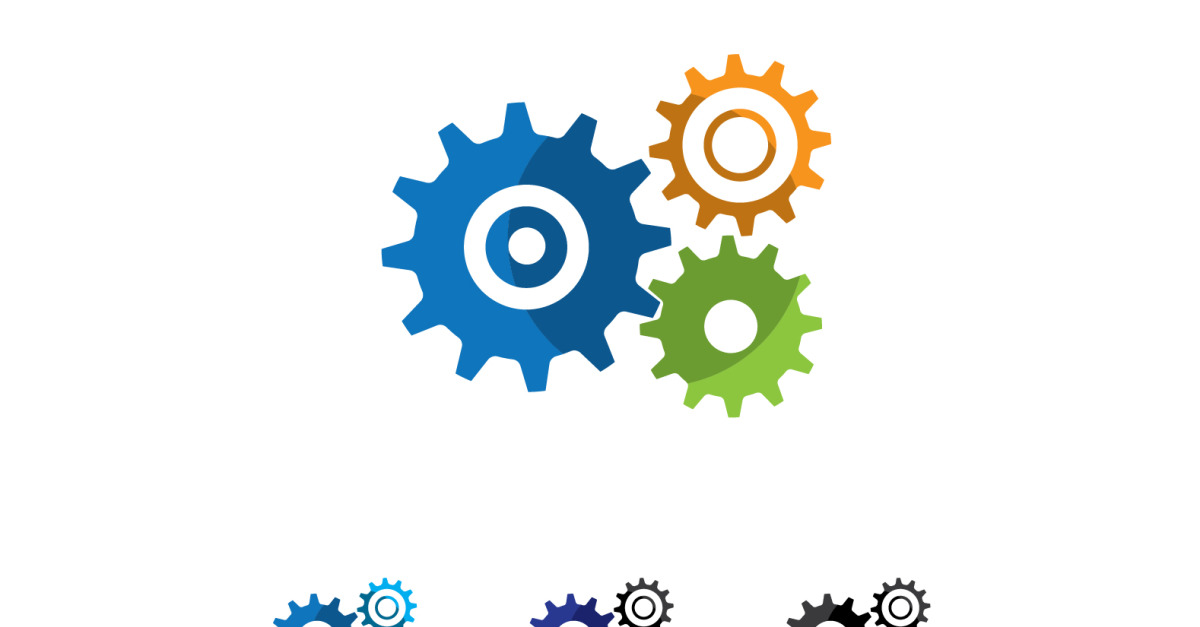 Gear machine industry logo tempplate design vector v5