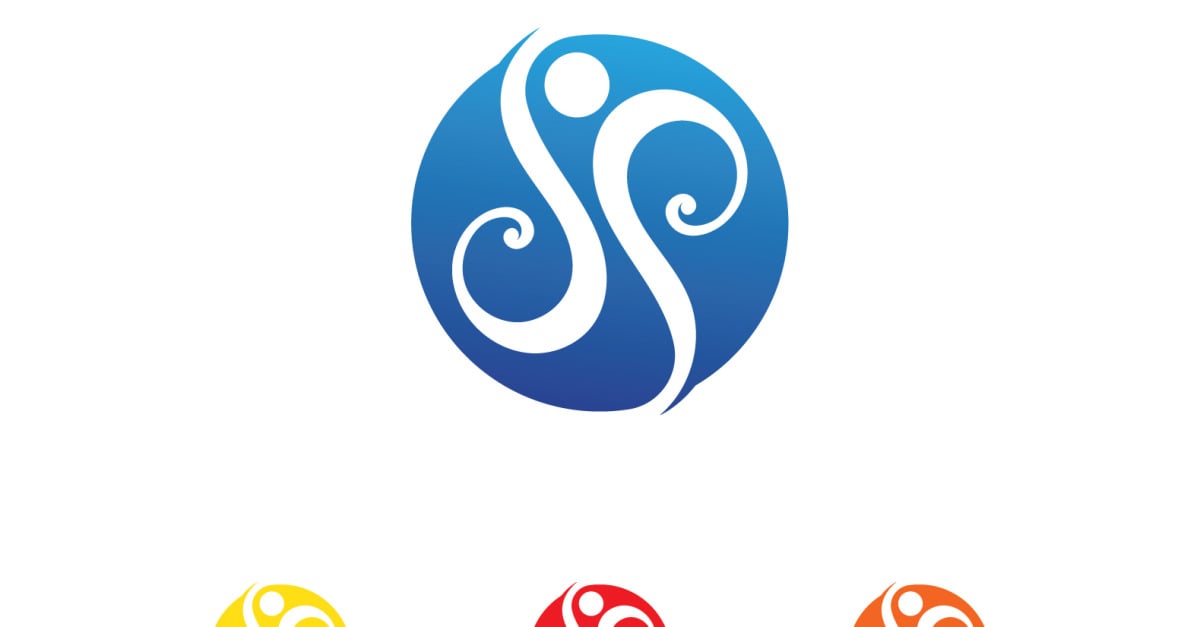 Gesundheitserfolg menschlicher Charakter Menschen springen Logo-Vektor v29